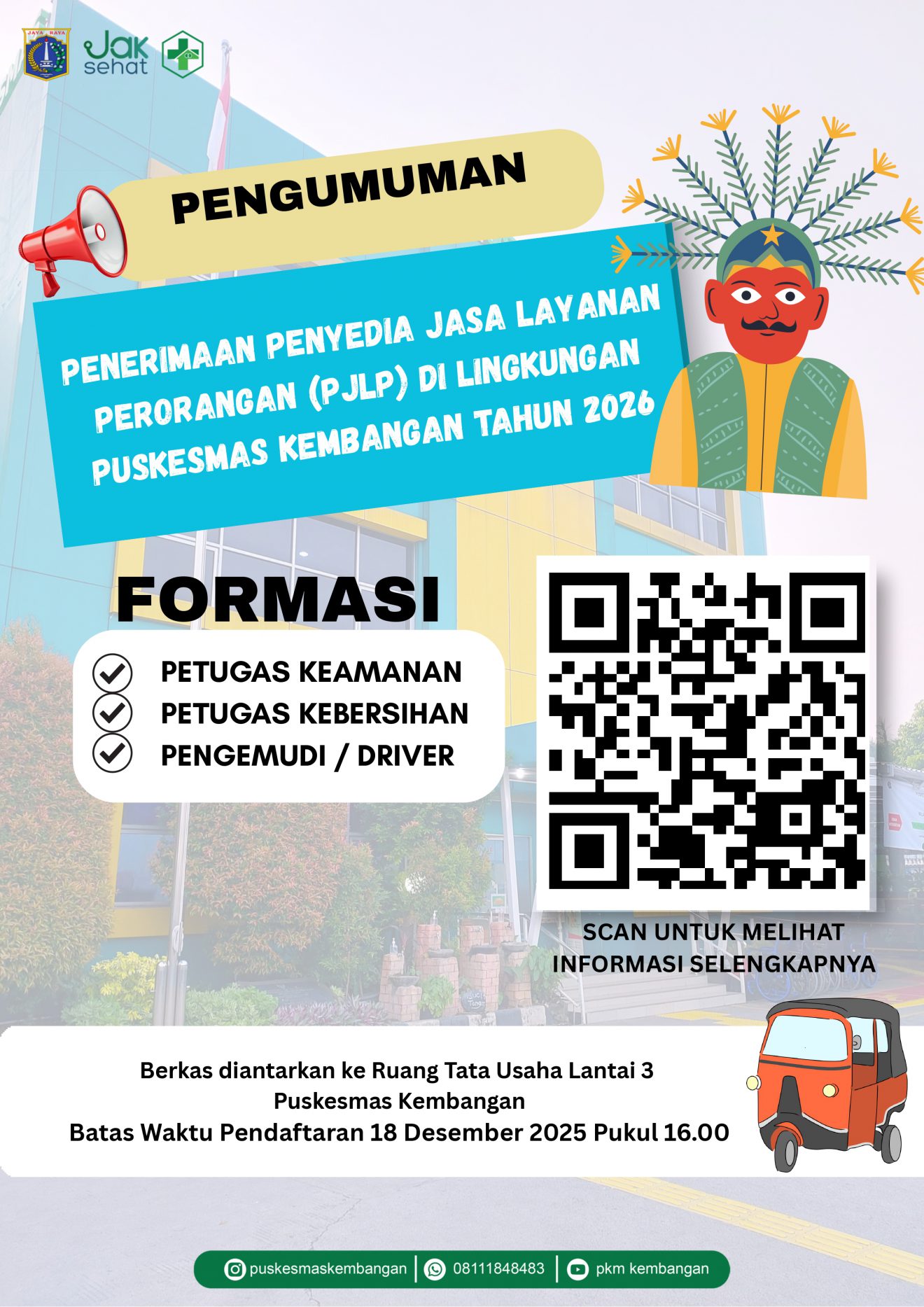 Rekrutmen PJLP Puskesmas Kembangan Tahun 2026 – Puskesmas Kembangan